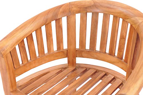 Teak Peanut Outdoor Patio Chair, Made from Solid A-Grade Teak Wood