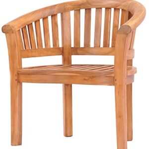 Teak Peanut Outdoor Patio Chair, Made from Solid A-Grade Teak Wood