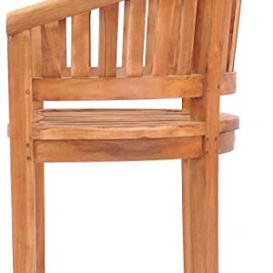 Teak Peanut Outdoor Patio Chair, Made from Solid A-Grade Teak Wood