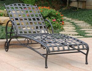 international caravan iron multi-position patio chaise lounge