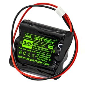 XML Battery 3.6v 1800mAh AA1800 Unitech Ni-MH Rechargeable Battery Pack Replacement for Exit Sign Emergency Light