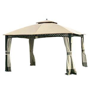 garden winds replacement canopy for the windsor gazebo – riplock 350 – beige