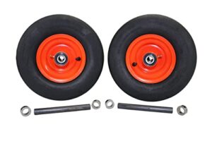 (set of 2) bad boy 13×6.50-6 pneumatic orange assemblies. replaces 022-2006-00. fits maverick, outlaw, and diesel series