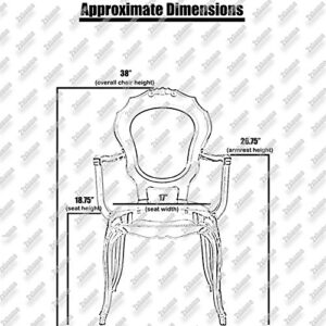 2xhome - Belle Style Ghost Chair Ghost Armchair Dining Room Chair - Smoke Armchair Lounge Chair Seat Higher Fine Modern Designer Artistic Classic Mold