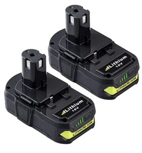 bonadget 2pack 18v 3.5ah replacement for ryobi 18v lithium battery one plus p102 p103 p104 p105 p107 p108 p109 cordless tools