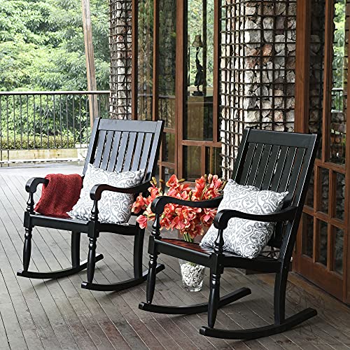 Cambridge Casual Thames Oversized Rocking Chair, Black