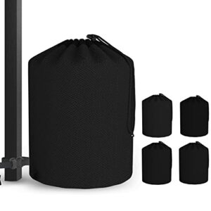 kampkeeper sand bags for canopy tent, sandbags for weight gazebo,heavy duty 70lbs*4packs (black)