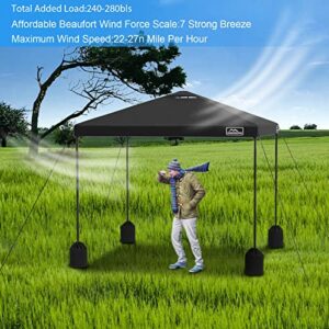 KAMPKEEPER Sand Bags for Canopy Tent, Sandbags for Weight Gazebo,Heavy Duty 70LBS*4Packs (Black)