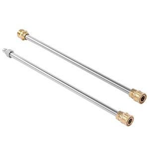 pwaccs pressure washer wand extension kit — dual stainless steel power washer lance for pressure washing accessories — m22 to 1/4″ quick connect — 17 inch both