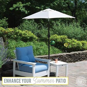 Punchau 6 Ft Outdoor Patio Umbrella, Easy Open/Close Crank and Push Button Tilt Adjustment - Beige Market Umbrellas