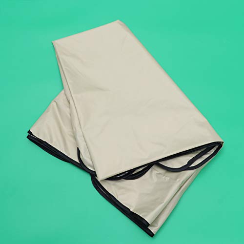 YARDWE Patio Waterproof Swing Seat Cushion Sunshade Cover Replacement Polyester Canopy Protector for Outdoor, Two-seat 55Ã—47 Inch (Beige)