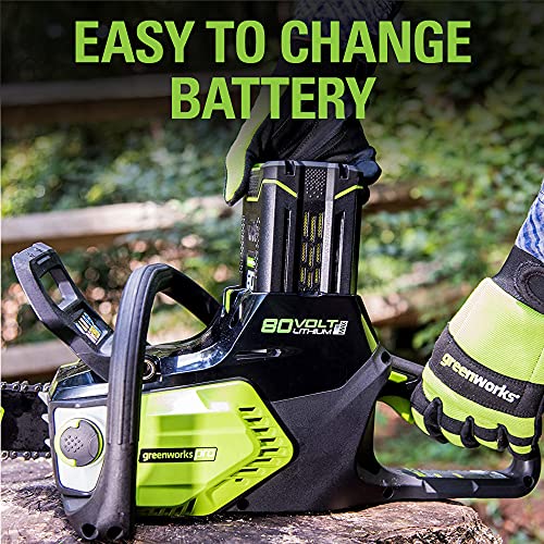 Greenworks Pro 80V 16" Brushless Cordless Chainsaw with 2.0Ah Battery & Charger Included (CS80L211)