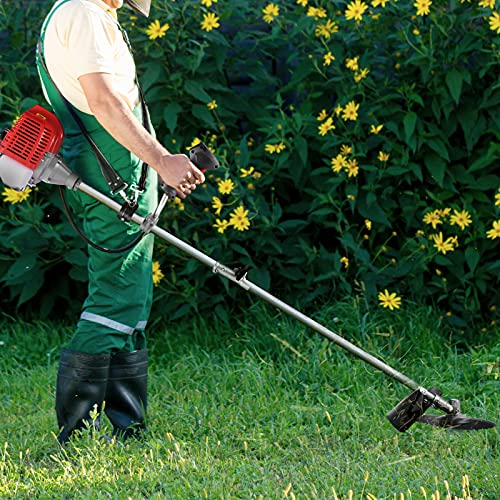 58CC Weed Eater/Wacker Gas Powered, 4 in 1 String Trimmer/Edger 18" Brush Cutter, U-Handle and Trimming Heads for Grass/Heavy Bush/2023 Upgrade(Orange)