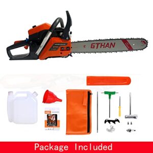 Gas Chainsaw 60cc 2-Cycle Gasoline Powered Chainsaws 20-Inch Professional Power Chain Saws For Forest Cutting Trees, Wood, Garden and Farm Use