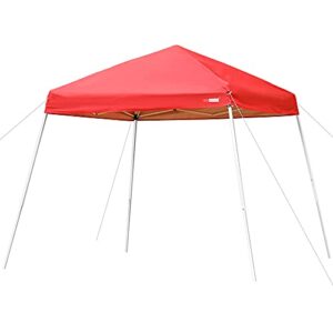 vivohome slant leg outdoor easy pop up canopy party tent red 8 x 8 feet