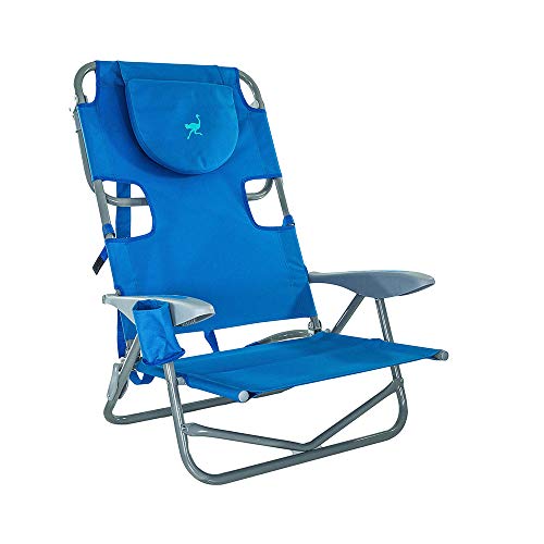 Ostrich On-Your-Back Outdoor Lounge 5 Position Reclining Beach Chair (2 Pack)