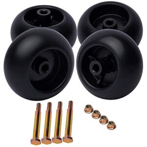 4 pack lawn mower deck wheels replacement 753-04856a fits cub cadet rzt50 rzt54 lt1050 am116299 m111489