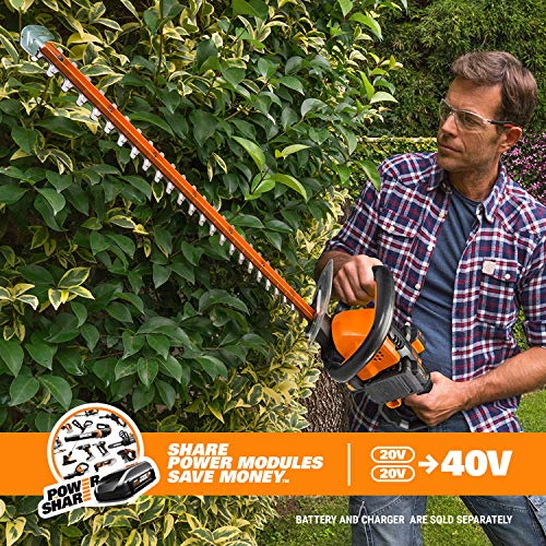 Worx WG284 40V Power Share 24" Cordless Hedge Trimmer (Batteries & Charger Included)