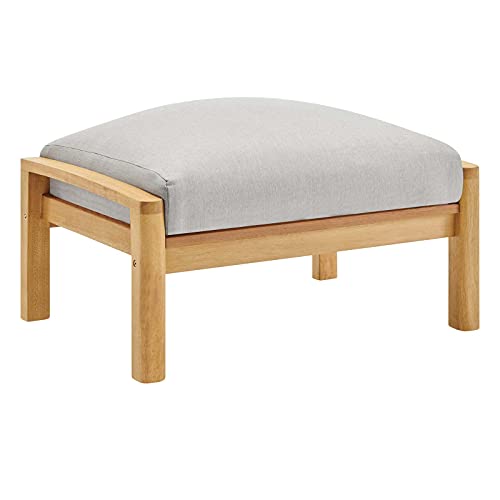 Modway EEI-3701-NAT-LGR Orlean Ottoman, Natural Light Gray