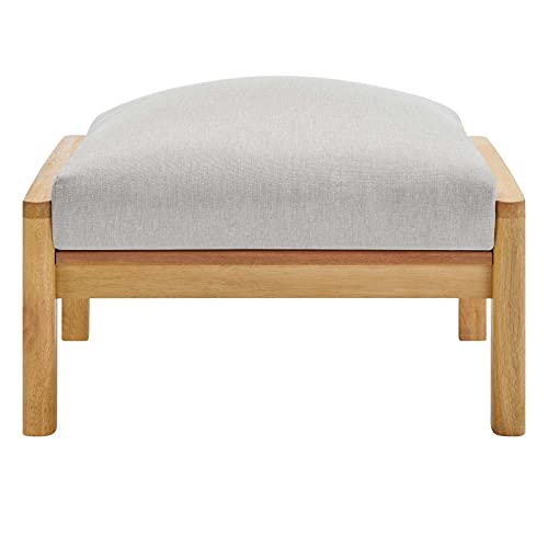 Modway EEI-3701-NAT-LGR Orlean Ottoman, Natural Light Gray