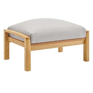 Modway EEI-3701-NAT-LGR Orlean Ottoman, Natural Light Gray