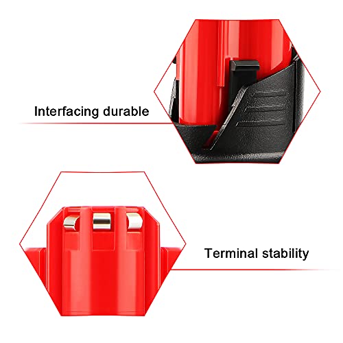 waitley 2 Pack 12V 6A Replacement Battery Compatible with Milwaukee M12 6.0Ah Power Tools