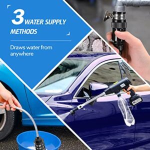 Aihand Cordless Pressure Washer, 652PSI Portable Power Cleaner with Rechargeable 4.0Ah Battery 6-in-1 Nozzle, Handheld High-Pressure Car Washer Gun for Home/Floor Cleaning & Watering, Charger Included