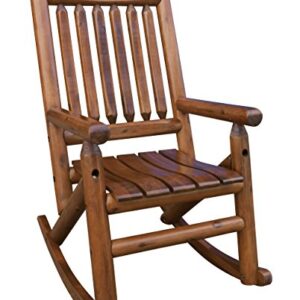 Leigh Country TX 36000 Amber-Log Single Rocker, Brown