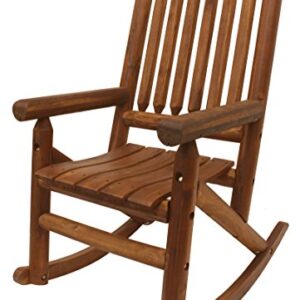 Leigh Country TX 36000 Amber-Log Single Rocker, Brown