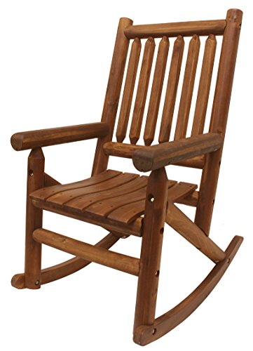 Leigh Country TX 36000 Amber-Log Single Rocker, Brown