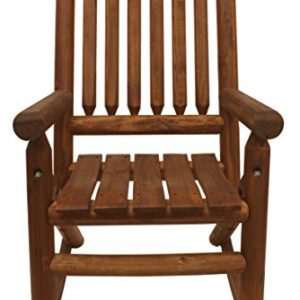 Leigh Country TX 36000 Amber-Log Single Rocker, Brown