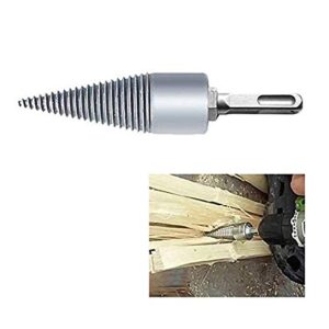 Firewood Log Splitter Drill Bit, Wood Splitter Drill Bits, Heavy Duty Drill Screw Cone Driver for Hand Drill Stick (Square Shank)