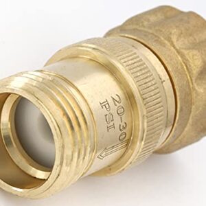 Heavy Duty 25 psi Water Pressure Regulator 3/4 inch Hose Thread Drip Irrigation System Pressure Reducer, Lead-Free Brass