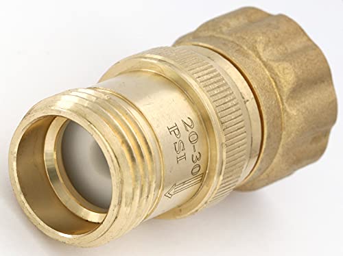 Heavy Duty 25 psi Water Pressure Regulator 3/4 inch Hose Thread Drip Irrigation System Pressure Reducer, Lead-Free Brass