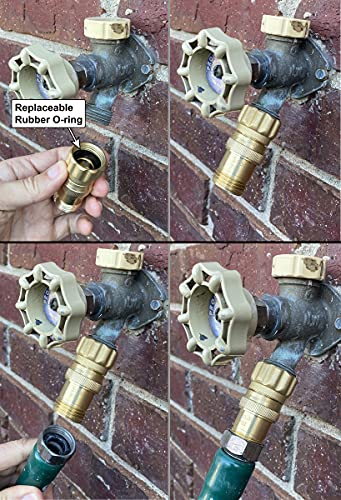 Heavy Duty 25 psi Water Pressure Regulator 3/4 inch Hose Thread Drip Irrigation System Pressure Reducer, Lead-Free Brass