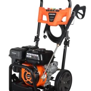 Genkins GPW3200 Gas Powered Foldable Pressure Washer 3200 PSI and 2.5 GPM, Soap Tank and Five Nozzle Set | Compact & Foldable