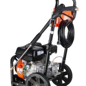 Genkins GPW3200 Gas Powered Foldable Pressure Washer 3200 PSI and 2.5 GPM, Soap Tank and Five Nozzle Set | Compact & Foldable