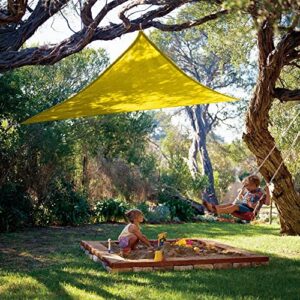 Coolaroo 434496 Party Shade Sail, 9'10" Triangle, Yellow