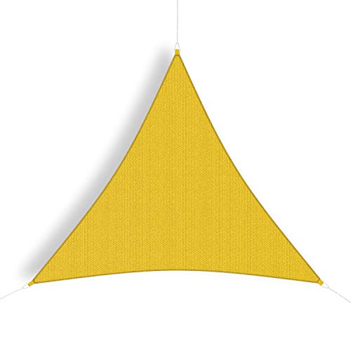 Coolaroo 434496 Party Shade Sail, 9'10" Triangle, Yellow