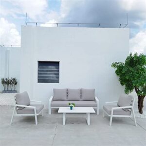 QUUL Garden Sofa Sofa Combination Aluminum Alloy Outdoor Courtyard Balcony Sunscreen Leisure