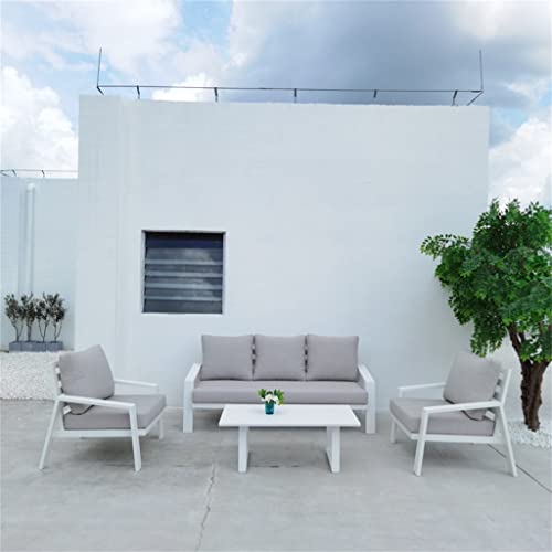 QUUL Garden Sofa Sofa Combination Aluminum Alloy Outdoor Courtyard Balcony Sunscreen Leisure