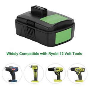 Hanaix 12V 2.5Ah Battery Compatible with RYOBI CB120L CB121L BPL-1220 130503001 130503005 (NOT for CB120N) for RYOBI 12V Lithium Battery