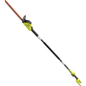 ryobi ry40603btl 18 in. 40-volt lithium-ion cordless pole hedge trimmer (tool-only)