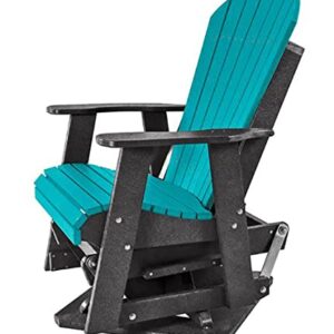 Woodard Swivel Adirondack Chair | Made in The USA | 20 Year Warranty | Outdoor Furniture (Aruba Blue & Slate Grey)