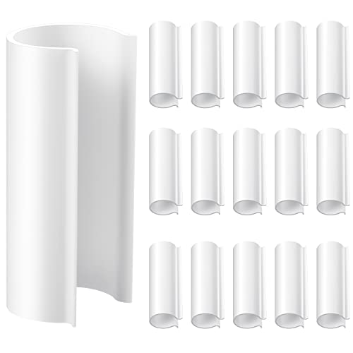 16 Pieces White Clamp for PVC Pipe Greenhouses, Row Covers, Shelters, Bird Protection, 2.4 Inches Long (for 1 Inch PVC Pipe)