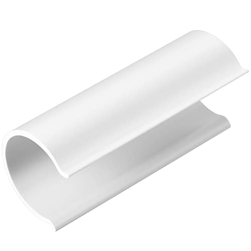 16 Pieces White Clamp for PVC Pipe Greenhouses, Row Covers, Shelters, Bird Protection, 2.4 Inches Long (for 1 Inch PVC Pipe)