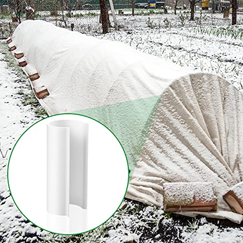 16 Pieces White Clamp for PVC Pipe Greenhouses, Row Covers, Shelters, Bird Protection, 2.4 Inches Long (for 1 Inch PVC Pipe)