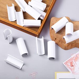 16 Pieces White Clamp for PVC Pipe Greenhouses, Row Covers, Shelters, Bird Protection, 2.4 Inches Long (for 1 Inch PVC Pipe)