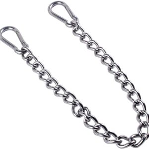 Heavy Duty Hanging Chain with Carabiner, Stainless Steel Hanging for Hammock,Hanging Chair, Punching Bag, Clip Hook Attachment & Chain 400LB Capacity Indoor Outdoor