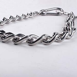 Heavy Duty Hanging Chain with Carabiner, Stainless Steel Hanging for Hammock,Hanging Chair, Punching Bag, Clip Hook Attachment & Chain 400LB Capacity Indoor Outdoor